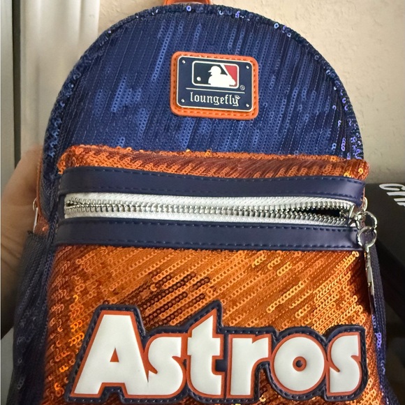 Loungefly | Bags | Loungefly Mlb Blue And Orange Sequin Backpack | Poshmark